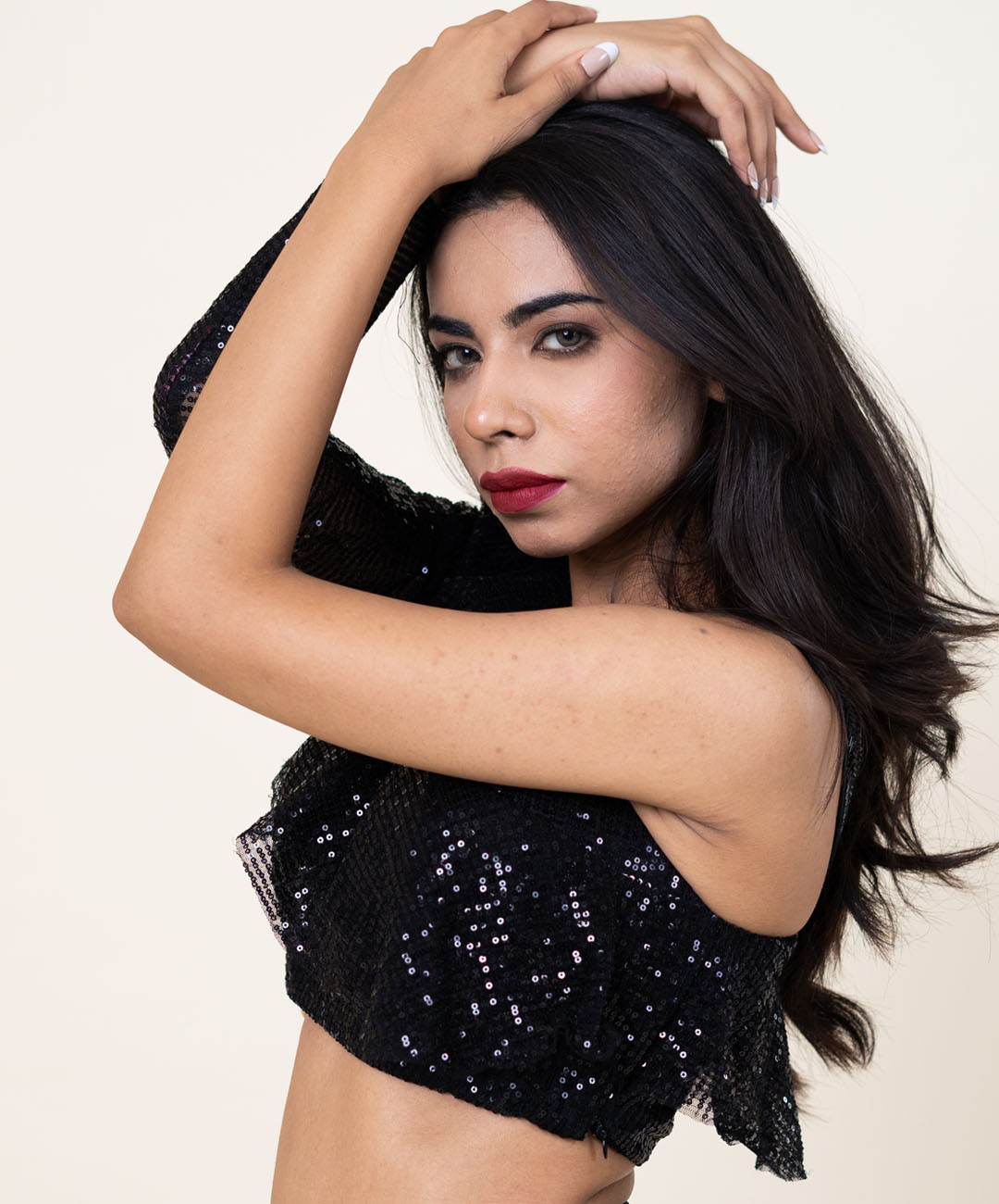 Black bodycon saree – Gunjan Thani Label
